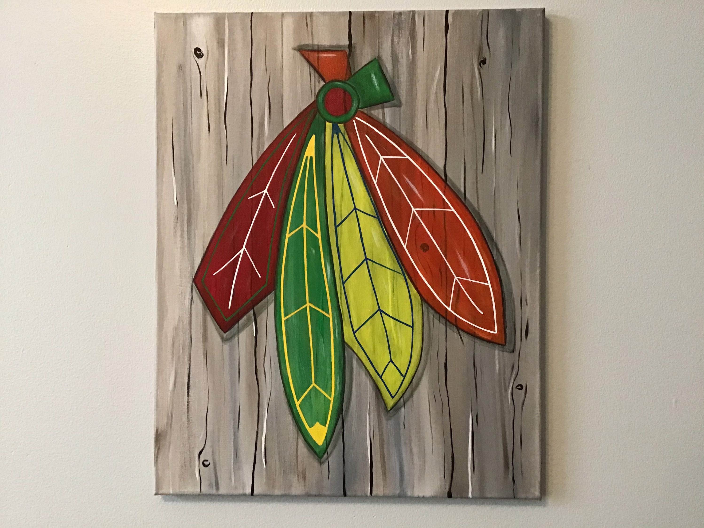 Chicago Blackhawks Logo Feathers