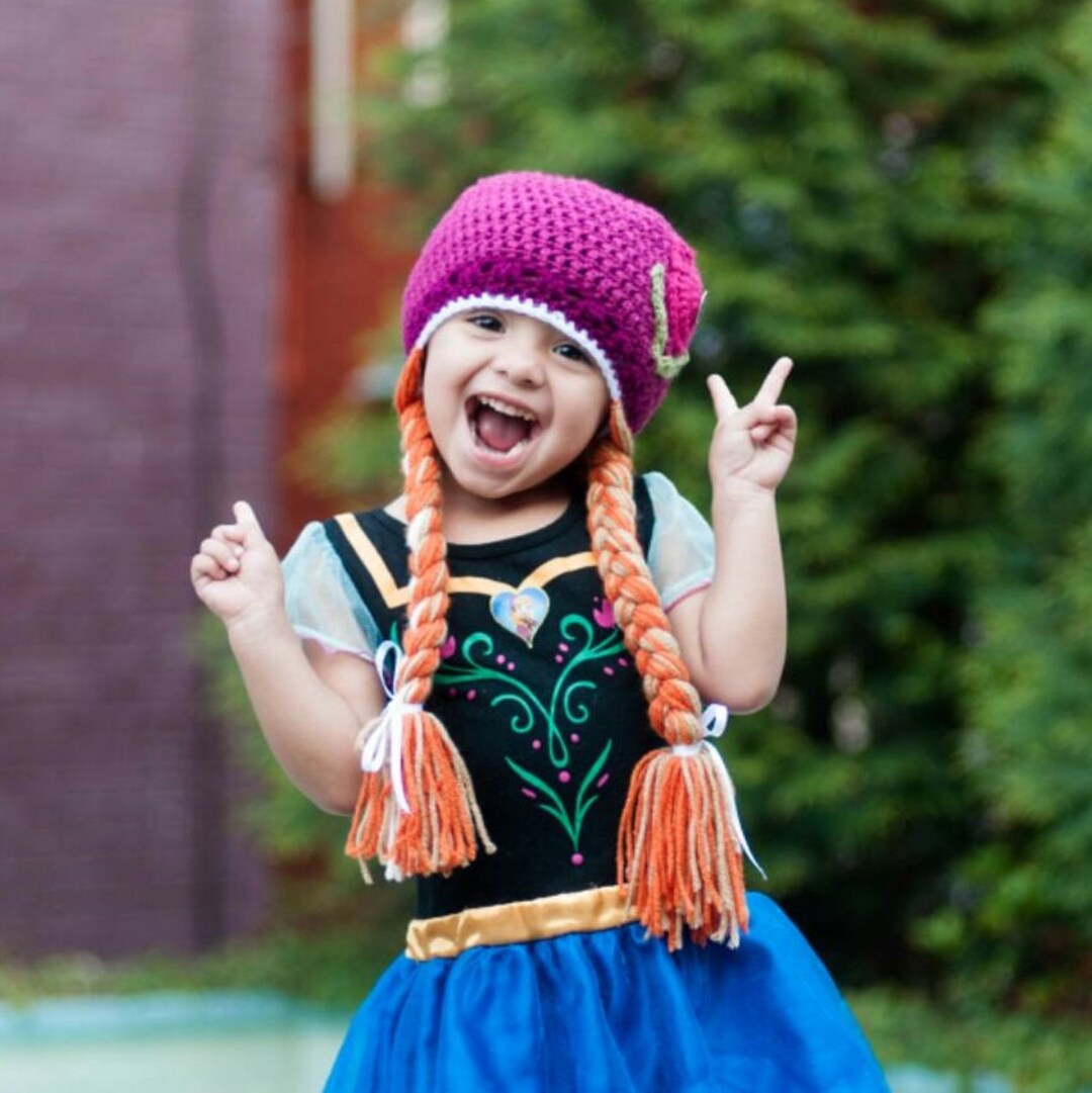 Frozen Anna Crochet Hat Beanie for Babies, Girls, Disney Inspired, Valentine's, Birthday ...