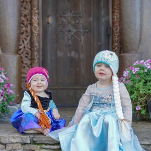 Frozen Anna Crochet Hat Beanie for Babies, Girls, Disney Inspired ...