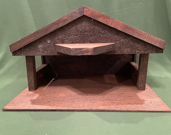 Oak Stable for Nativity Scene Handmade Stable Manger - Etsy
