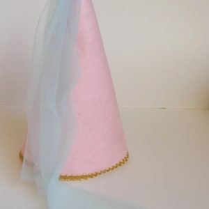 Felt Girls Princess Cone Hat- Renaissance- Veil- Medieval- Tulle-dress ...