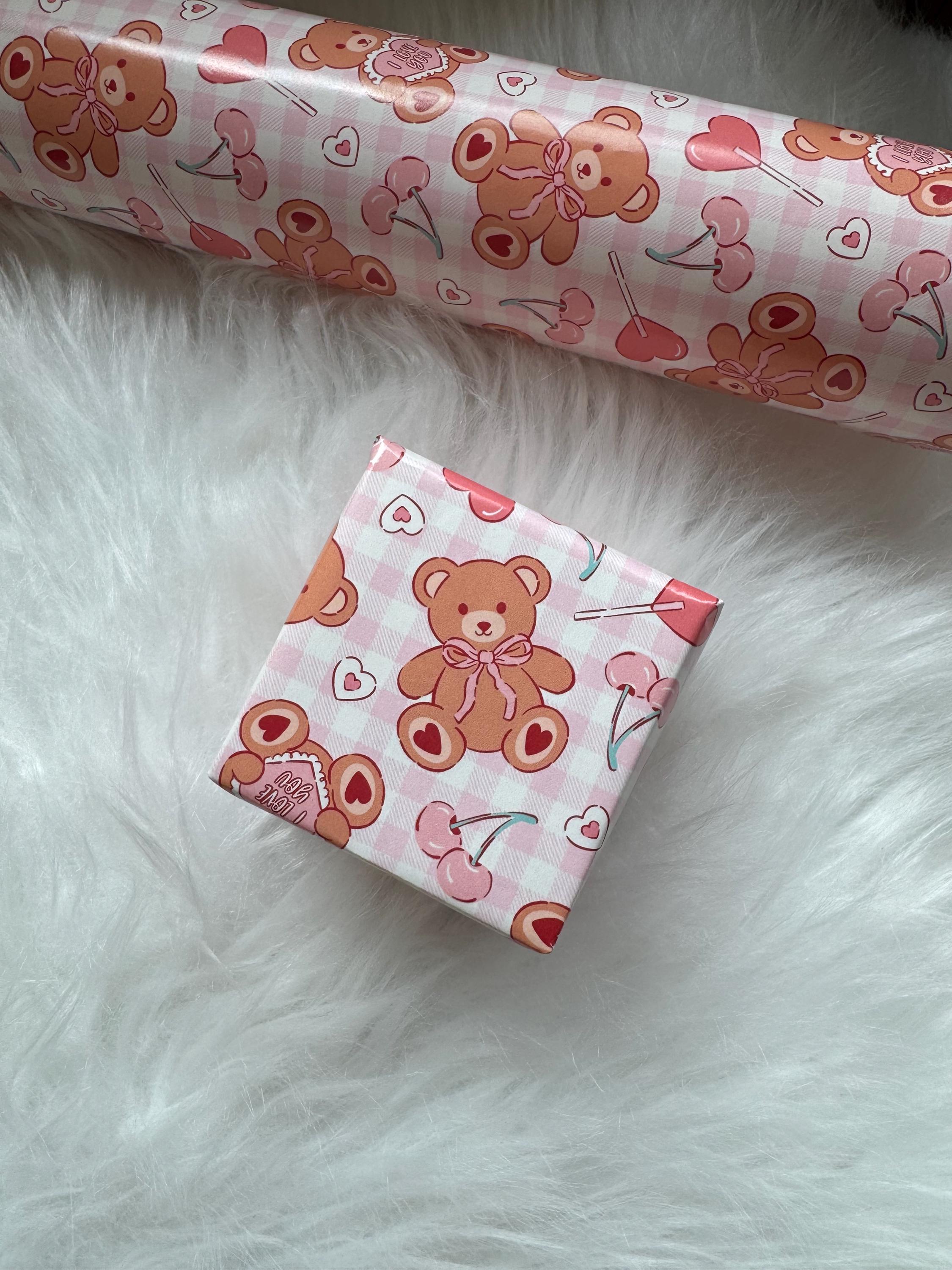 Gift Wrap Roll | Teddy Bear Wrapping Paper | Valentine's Day Wrapping ...