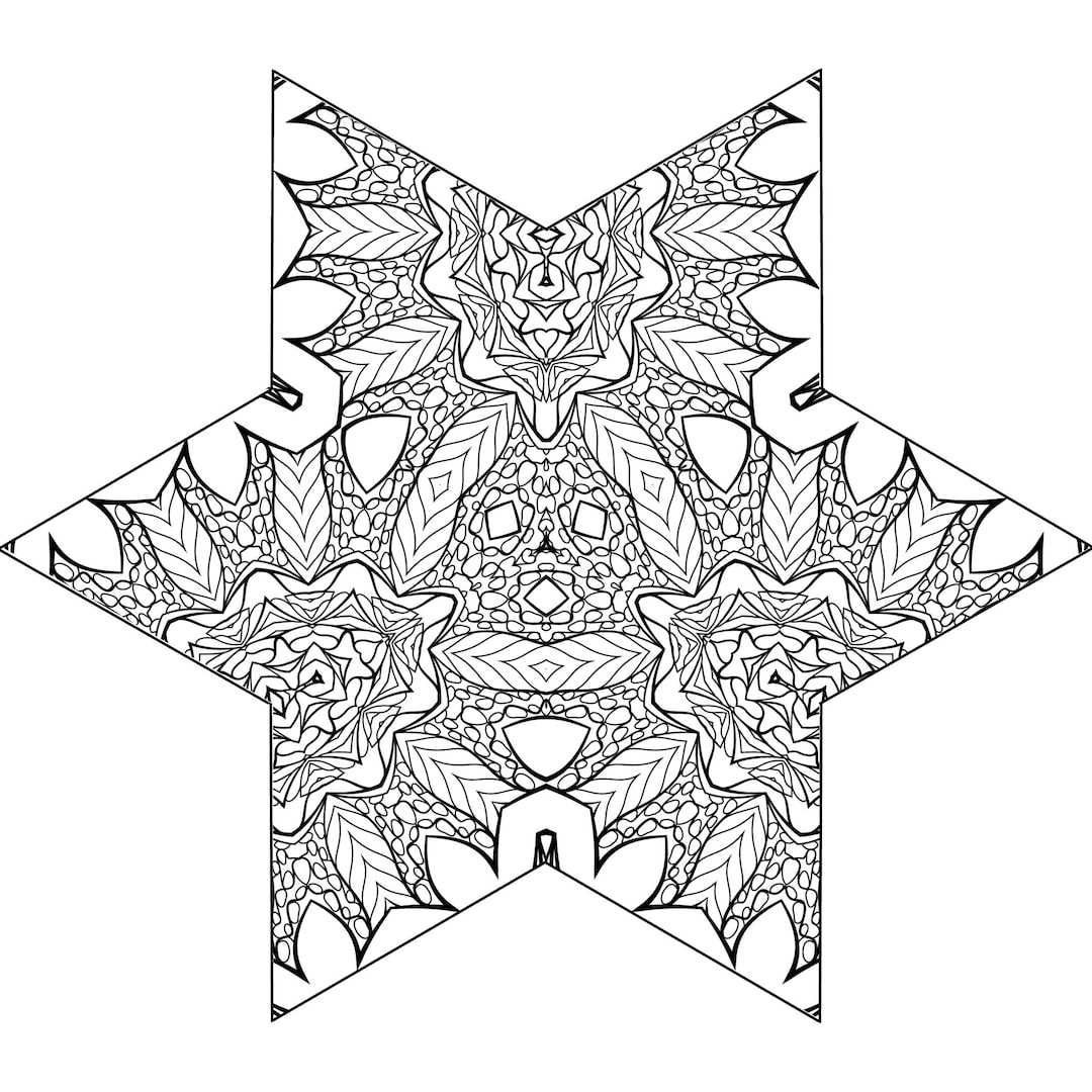 Starburst, Adult Coloring Pattern, - Etsy
