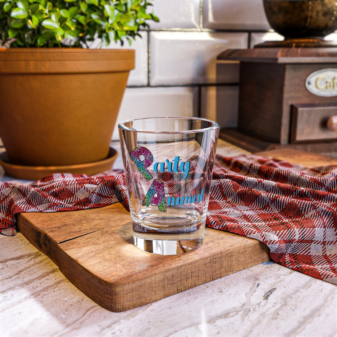 Party Animal Shot Glass Fun Barware for Friends Celebration Birthday ...