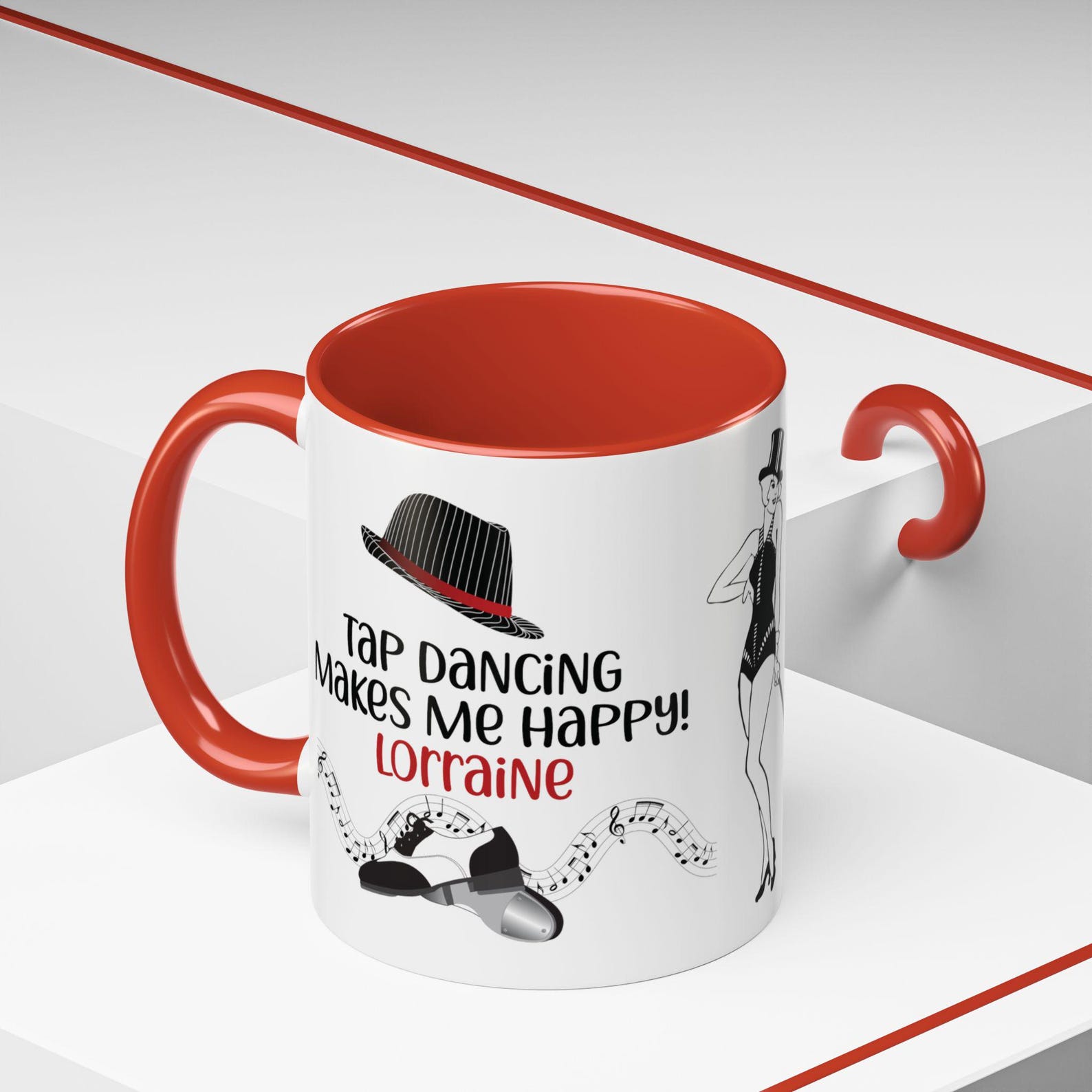Personalized Tap Dancing Mug: Gift for Dancer, Coffee or Tea Drinker ...
