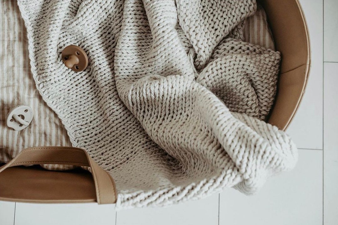 The Original Windy Blanket | Beige, Baby Blanket, Handmade Baby Blanket ...