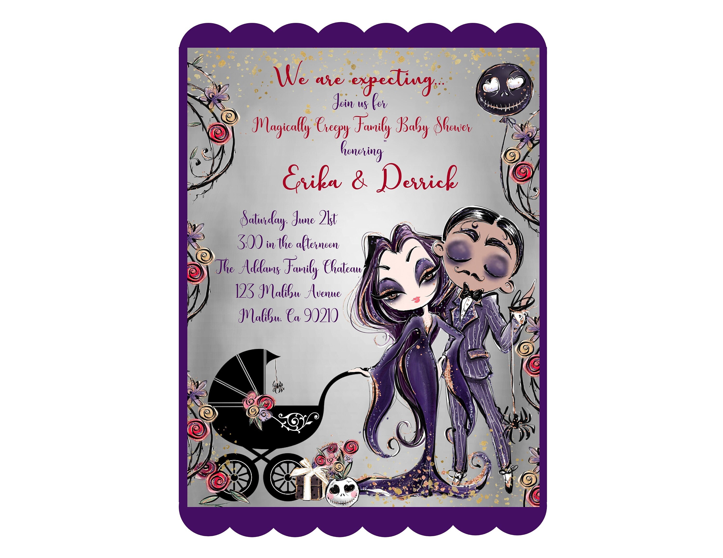 15 FABULOUS Creepy Family Baby Shower Invitations - Etsy