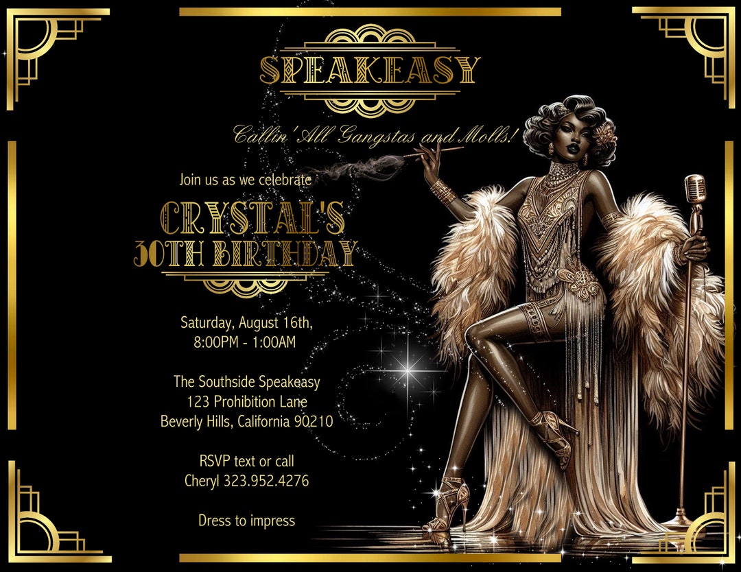 15 FABULOUS Harlem Nights Speakeasy Club / Event Invitation (digital Image Available) - Etsy