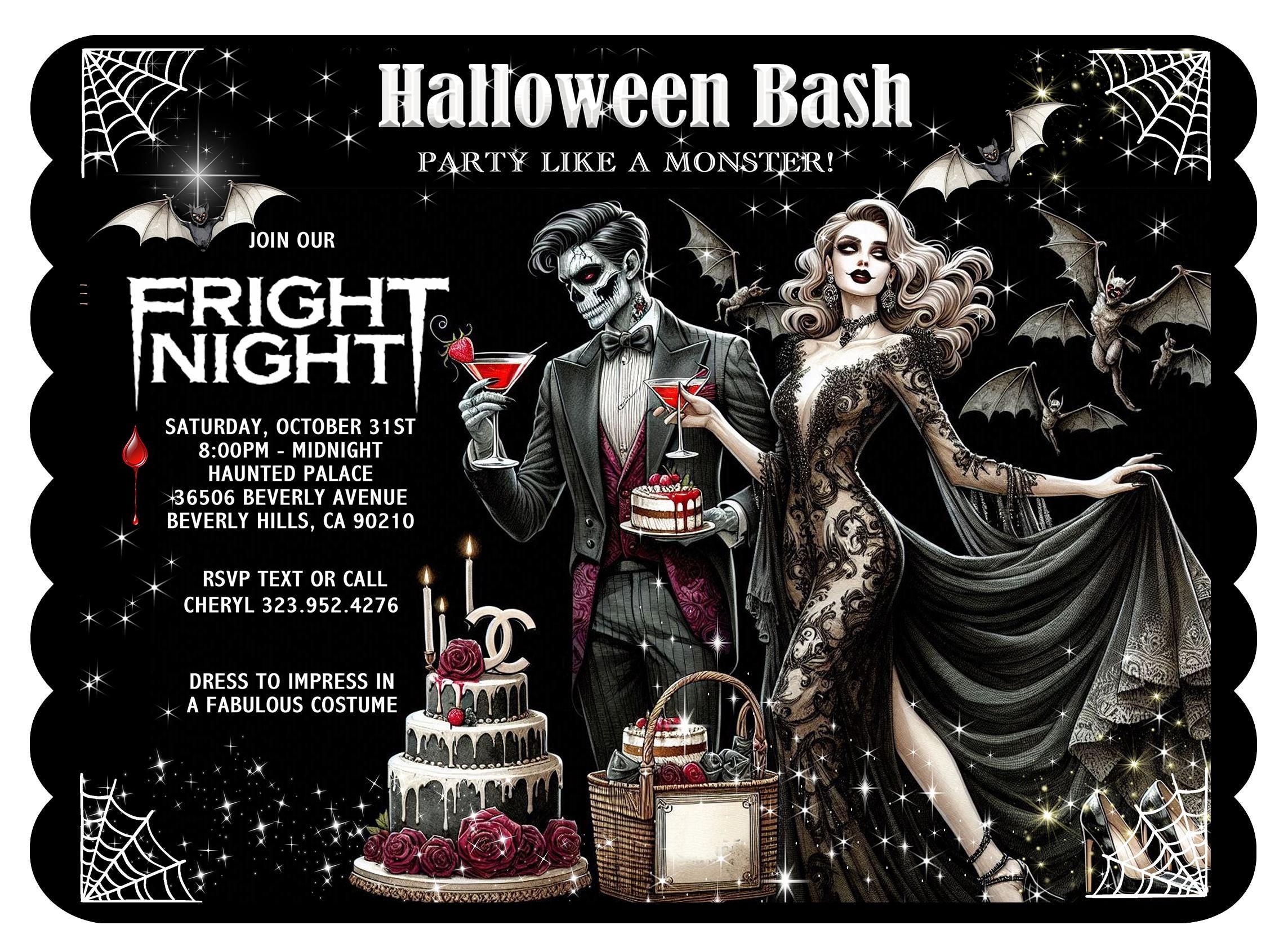 15 FABULOUS "party Like a Monster" / Event Invitation (digital Image ...