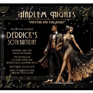 15 FABULOUS Harlem Nights "puttin' on the Ritz" Birthday / Event ...