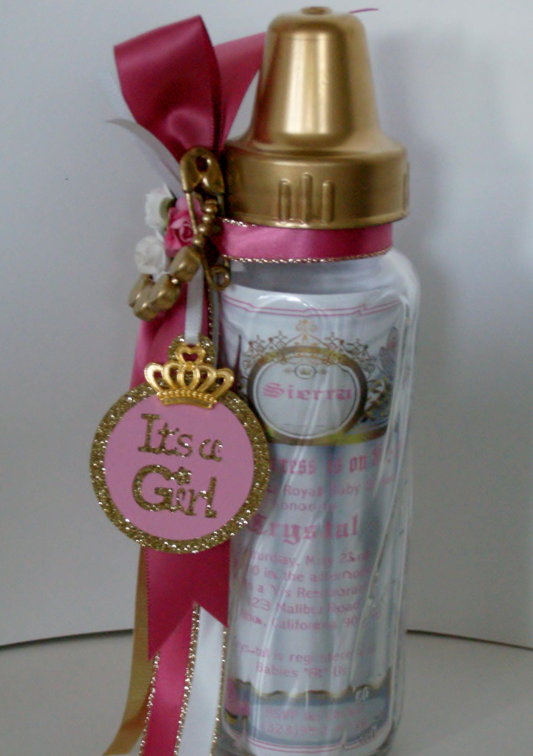 10 FABULOUS Royal Little Princess Glass Keepsake Baby Bottle - Etsy