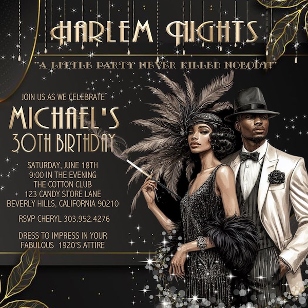 Harlem Nights Party - Etsy