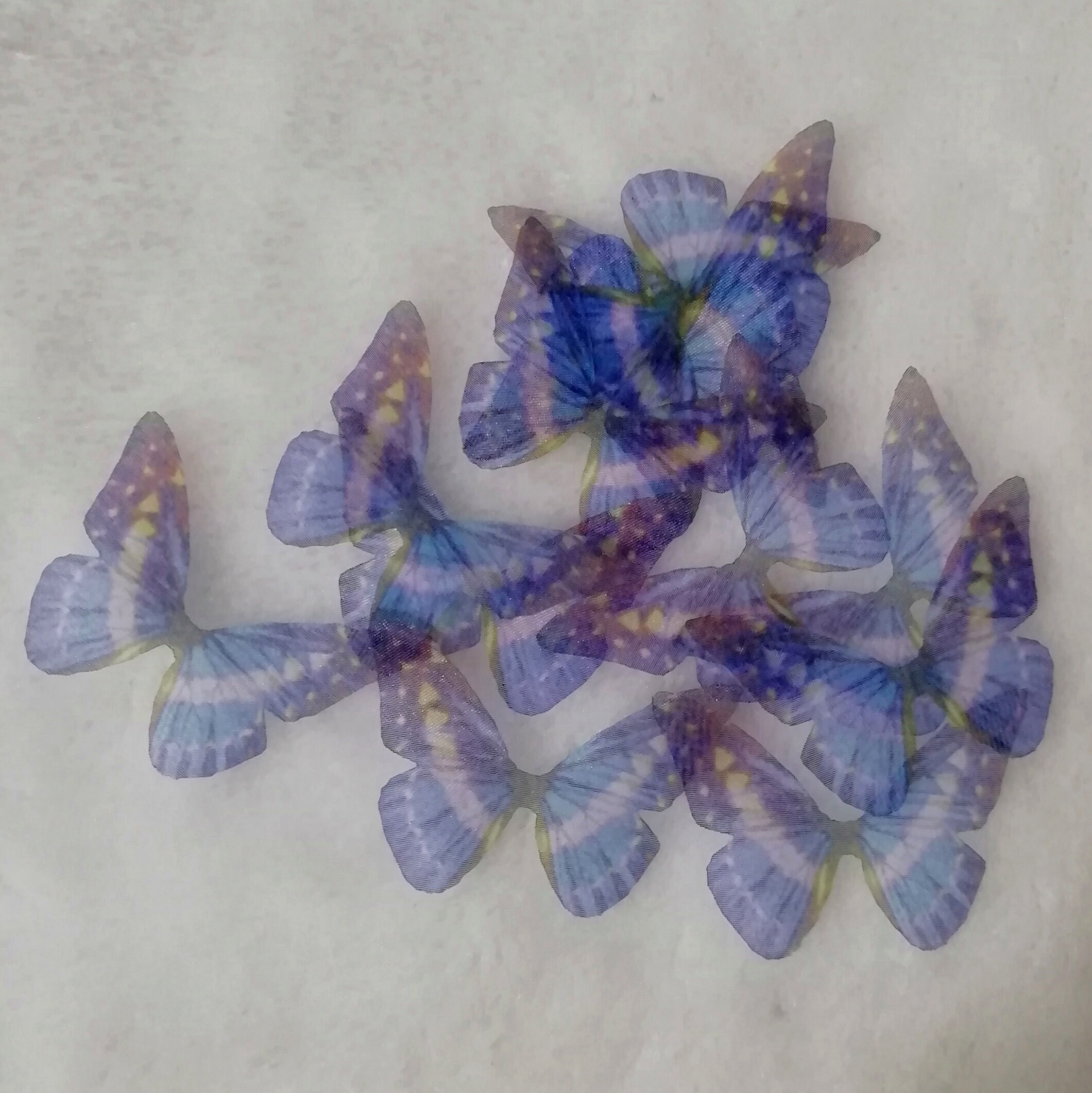 Yellow&blue Butterfly Wings.organza Fabric Butterfly Wings | Etsy