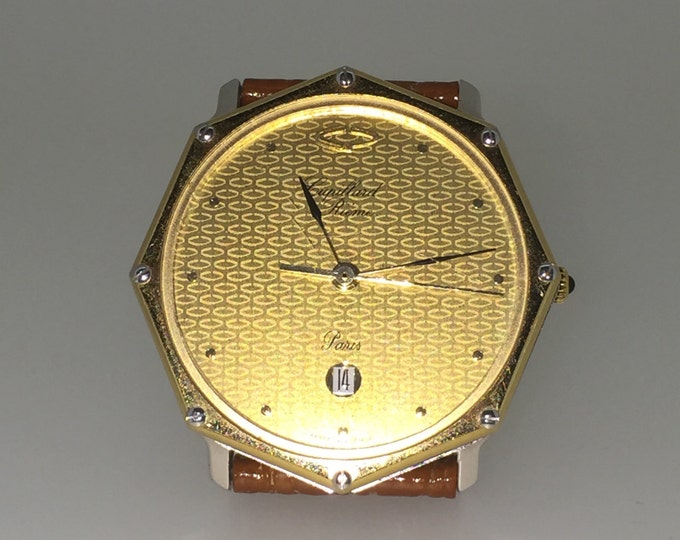 Cupillard Rieme 18ct Gold-plated Mens' Wristwatch. Paris. - Etsy