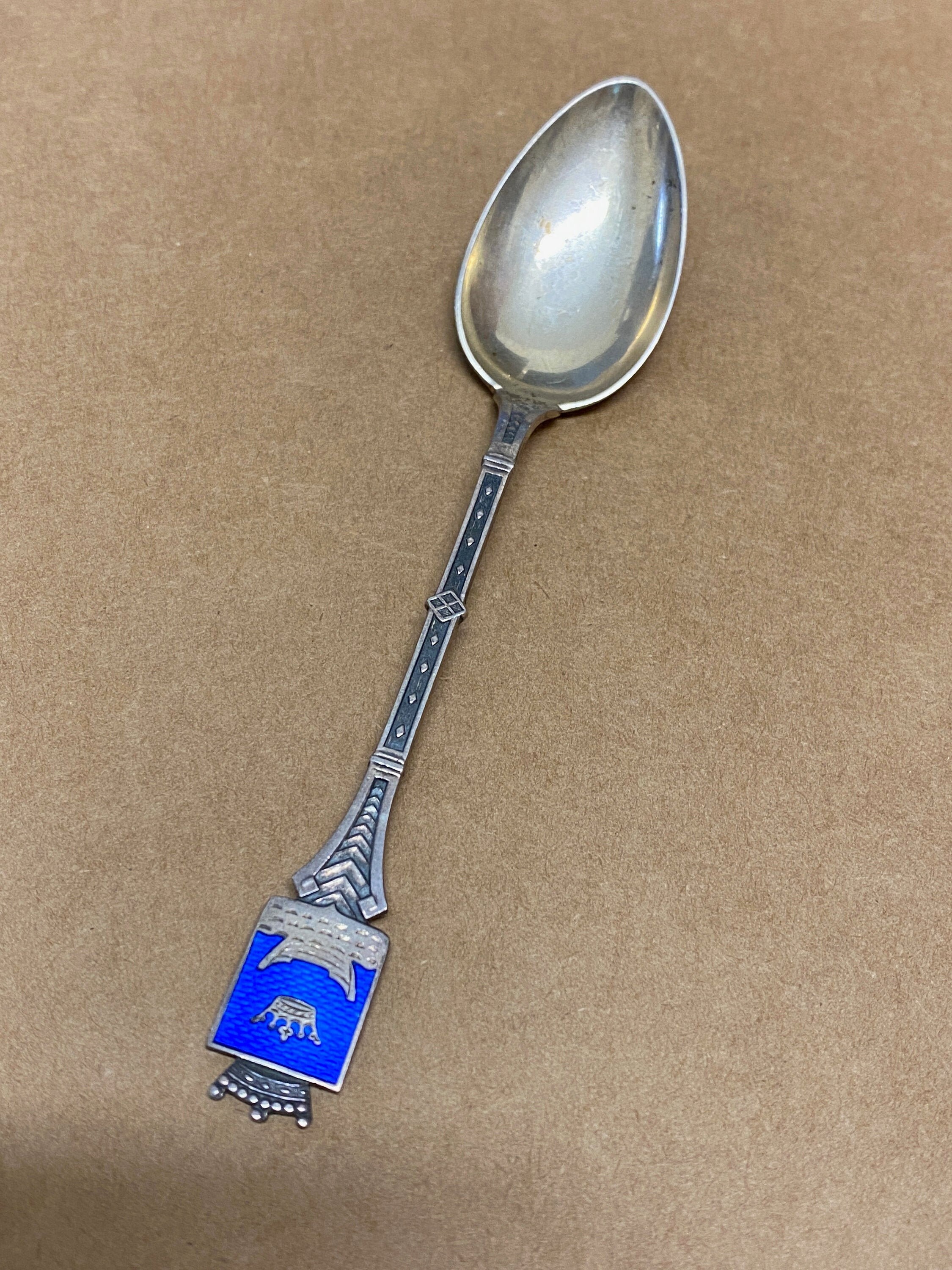 813 Silver & Enamel Souvenir Spoon, Sweden, 1930's. - Etsy