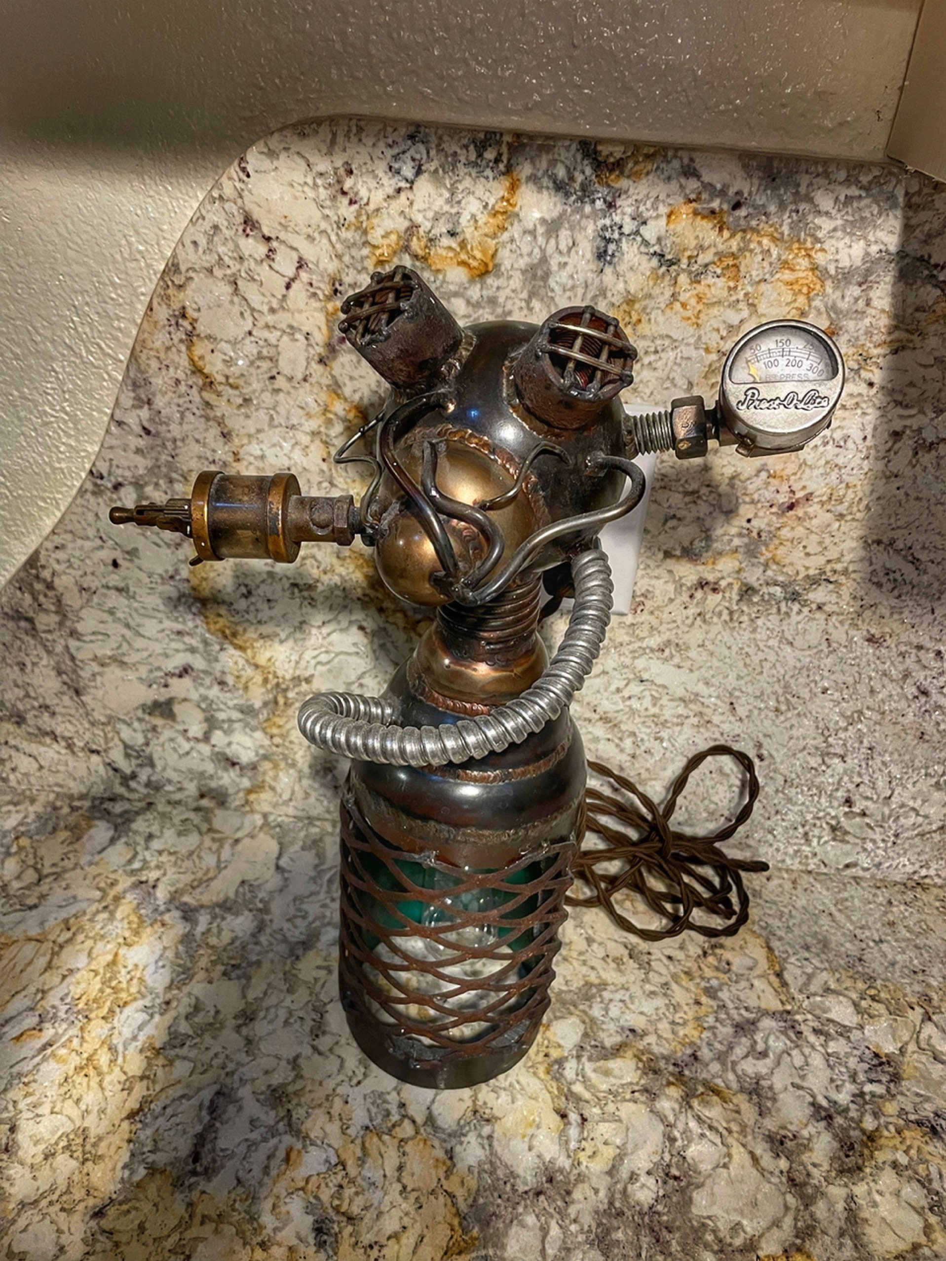 Steampunk Android/gas Mask Lamp | Etsy