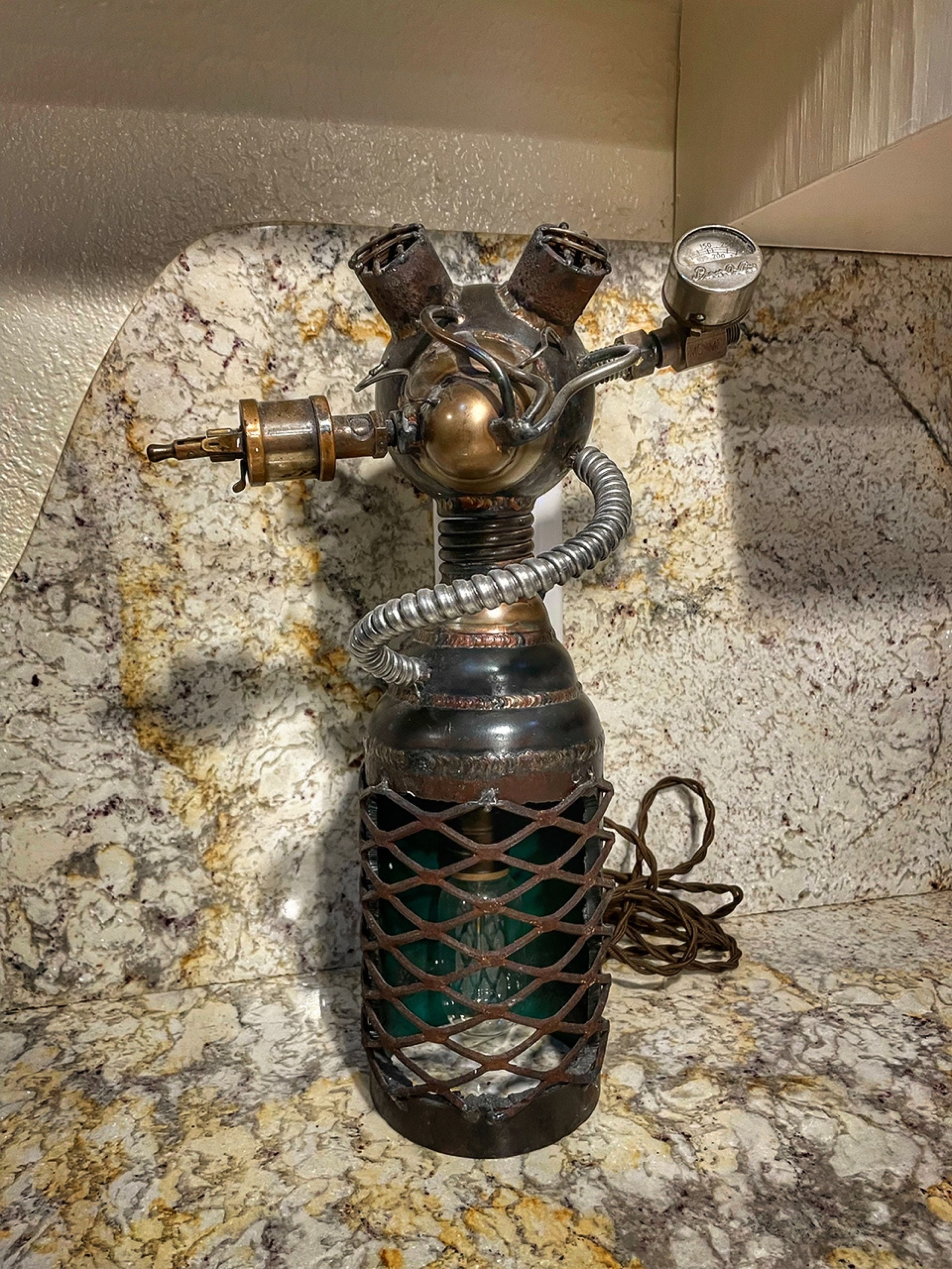 Steampunk Android/gas Mask Lamp - Etsy