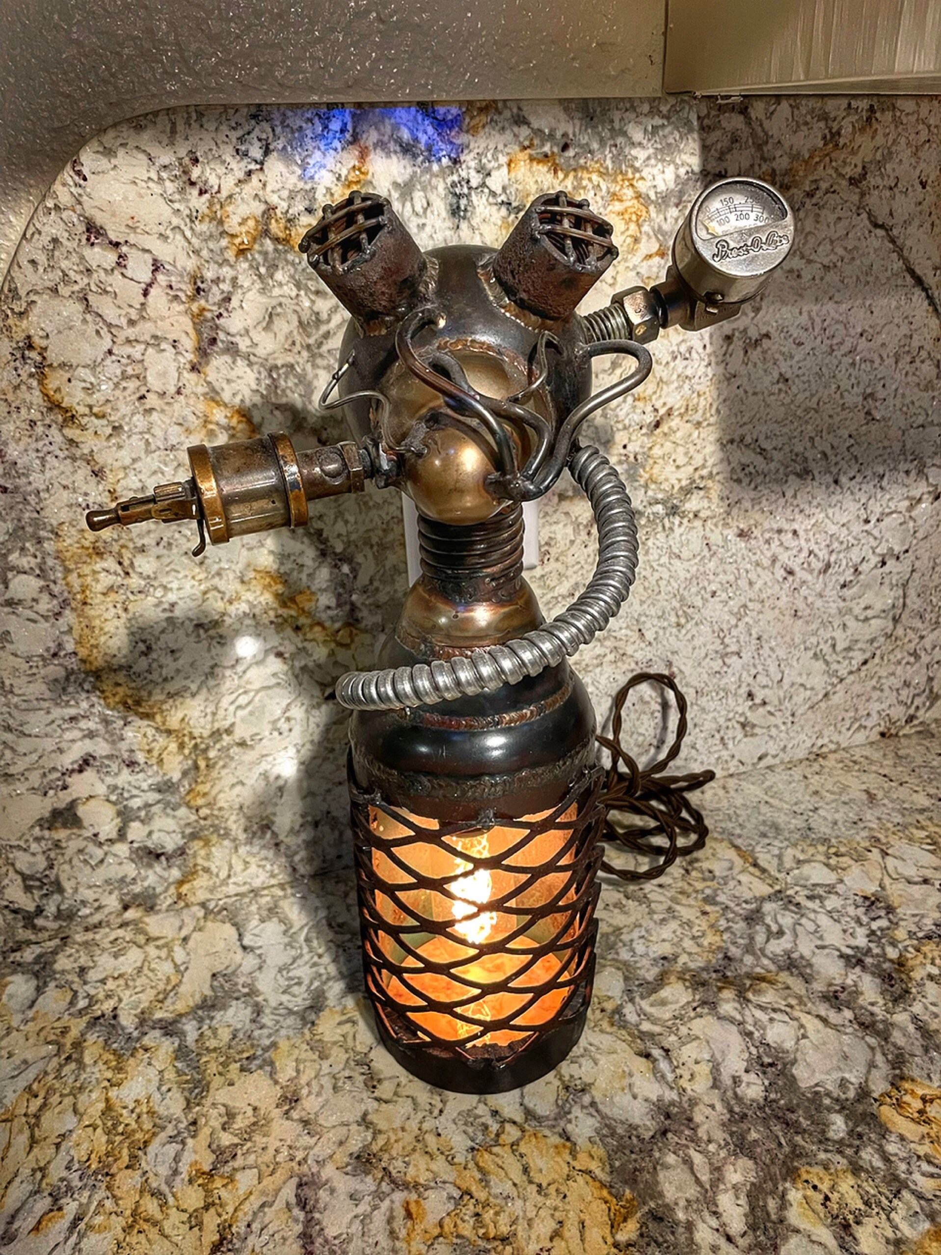 Steampunk Android/gas Mask Lamp | Etsy