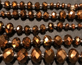 Copper bead necklace | Etsy