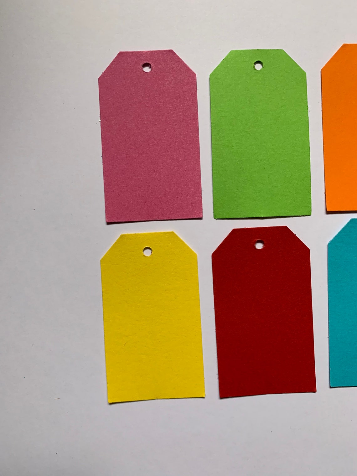 Multi Coloured Tags Blank Tags 5.5 X 3cm Choice of Colours - Etsy Sweden