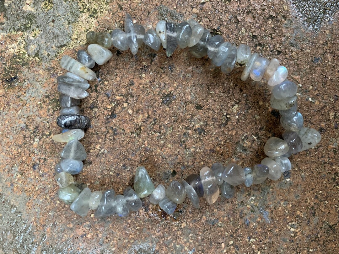 Labradorite Bracelet Handmade 5-8mm Mixed Natural Gemstone Chip Beads ...