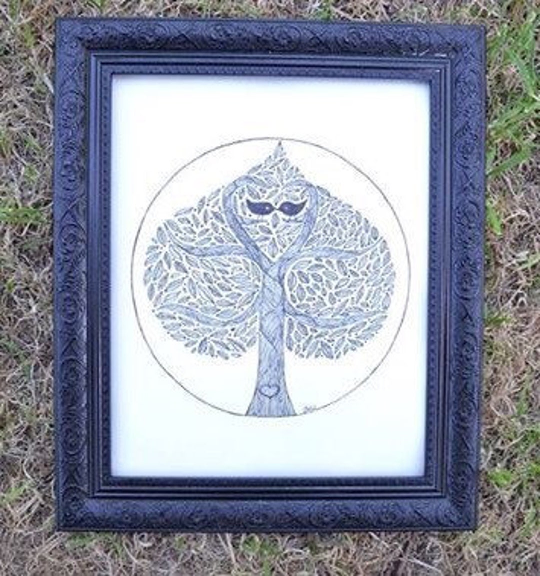 Spring Tree Wall Art Print of Original Ink Drawing Limited Edition ...