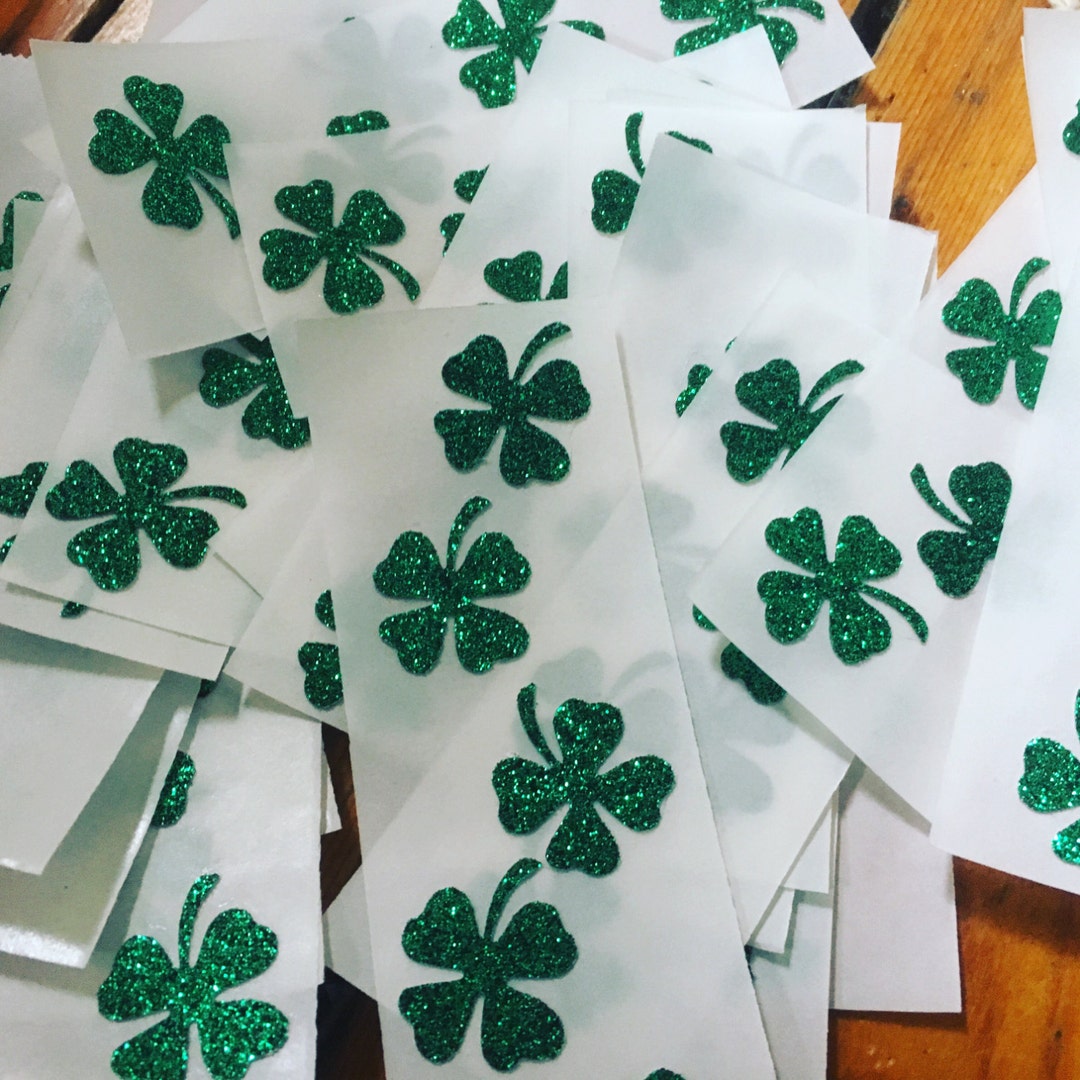 Emerald Green Glitter Shamrock Seals 1 X 25 Green - Etsy