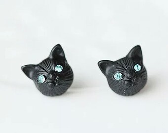 Black Cat Rhinestone | Etsy