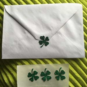 Emerald Green Glitter Shamrock Seals 1 X 25 Green | Etsy