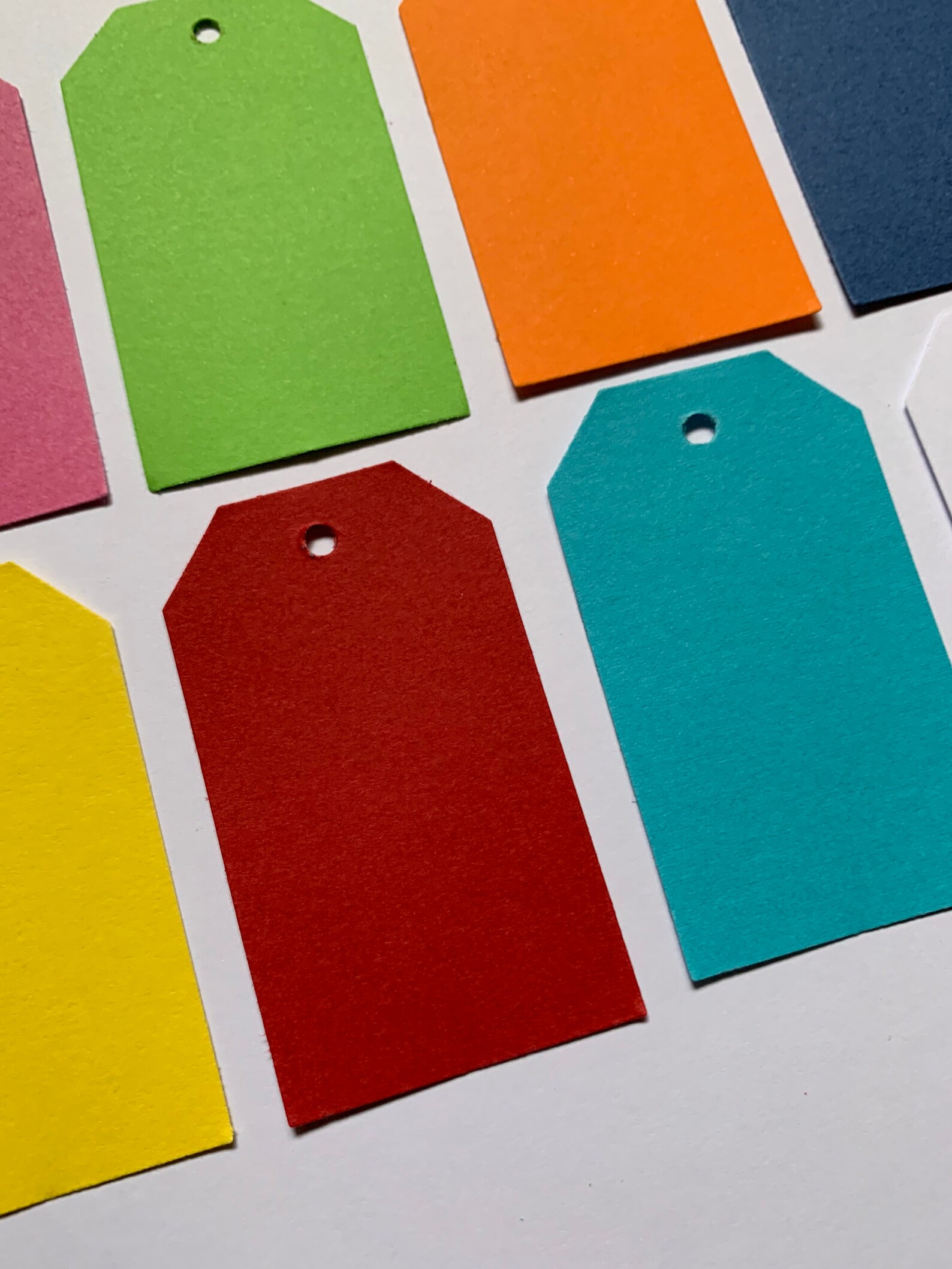 Multi Coloured Tags Blank Tags 5.5 X 3cm Choice of Colours - Etsy Sweden