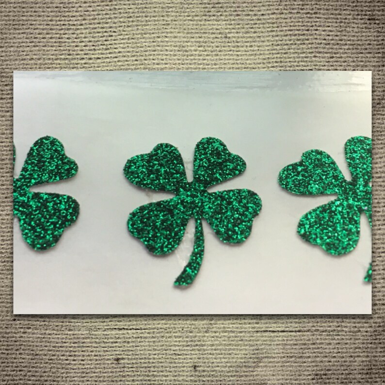 Emerald Green Glitter Shamrock Seals 1 X 25 Green | Etsy