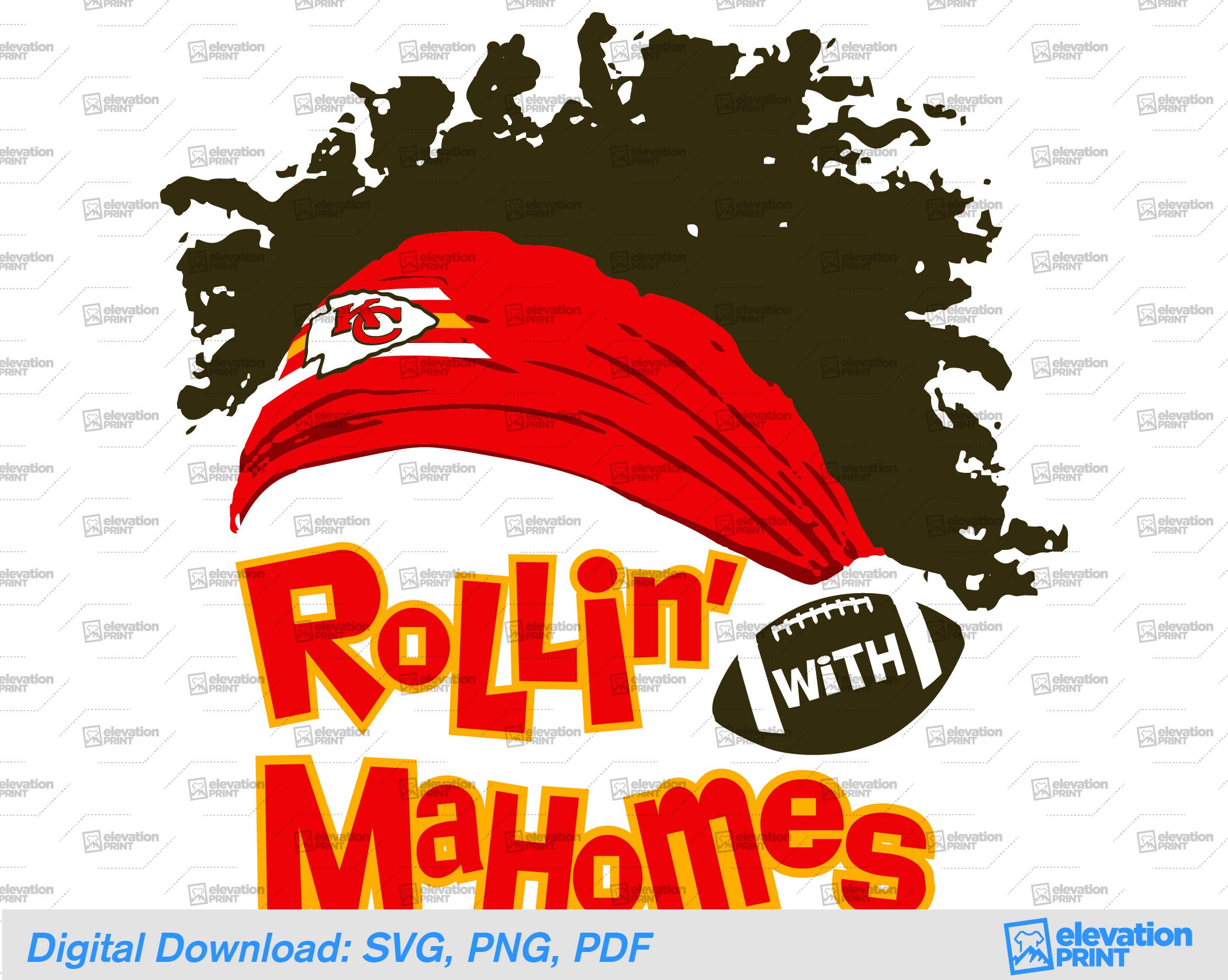 Rollin With Mahomes. SVG, Cut File, Football, NFC, Kansas, Eps, Png ...