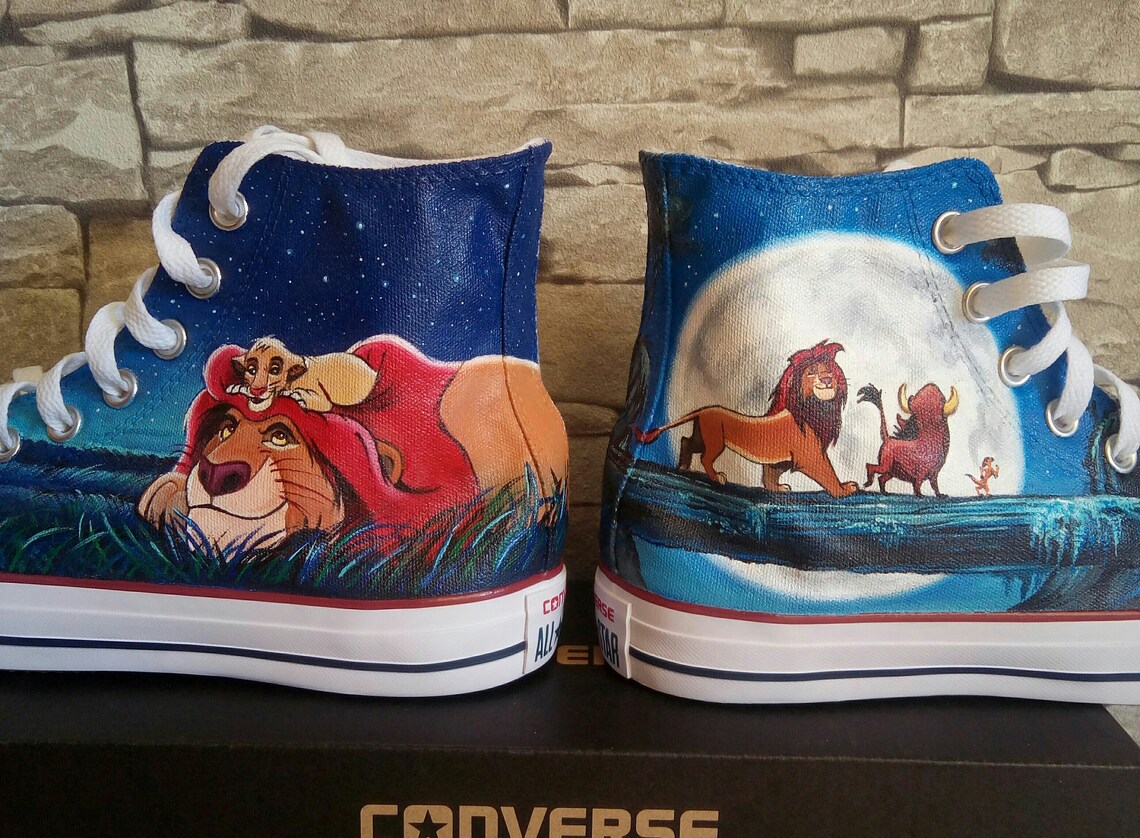 The Lion King Lion Kinghand Painted Shoes Custom Shoes | Etsy UK