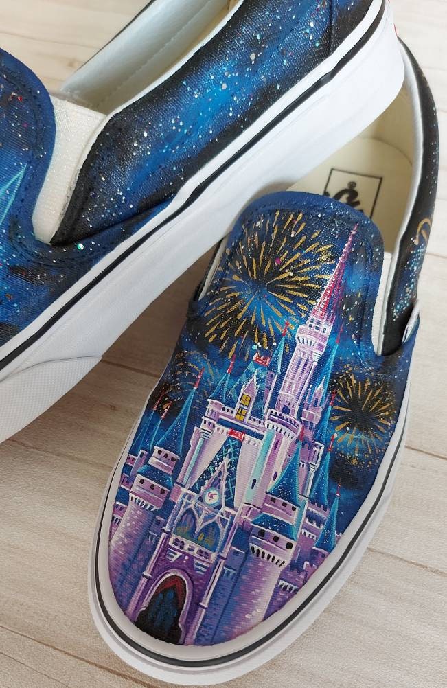 Disney Shoes Hand Painted Shoesdisney Wedding Shoes Disney - Etsy