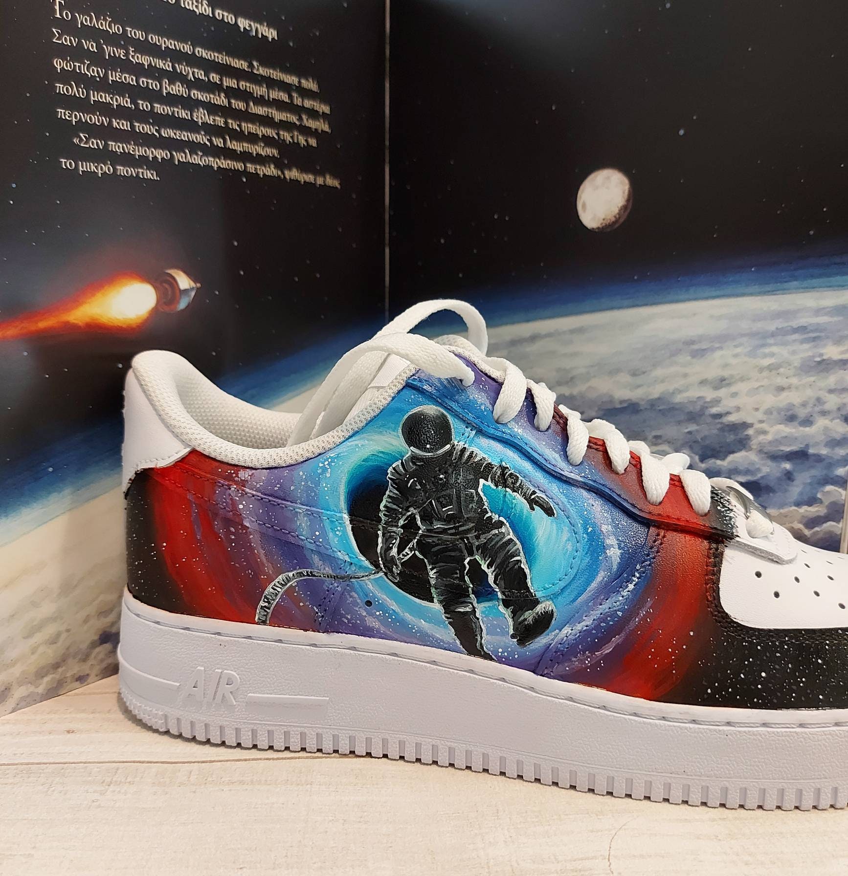 Galaxy Shoesspace Themed Shoesgalaxy Themedastronaut - Etsy