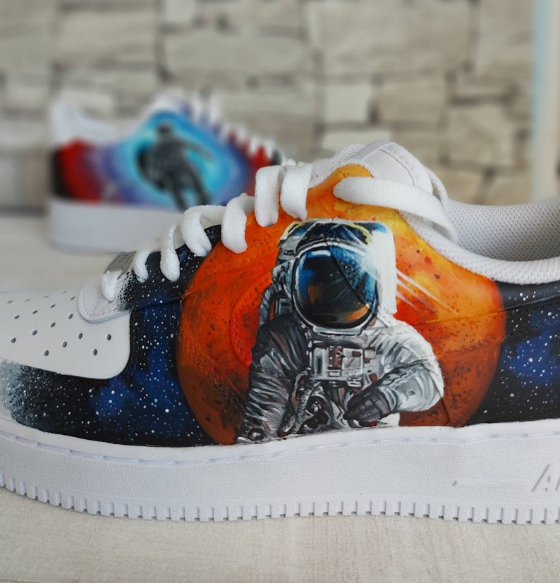 Galaxy Shoes,space Themed Shoes,galaxy Themed,astronaut Themed,hand ...