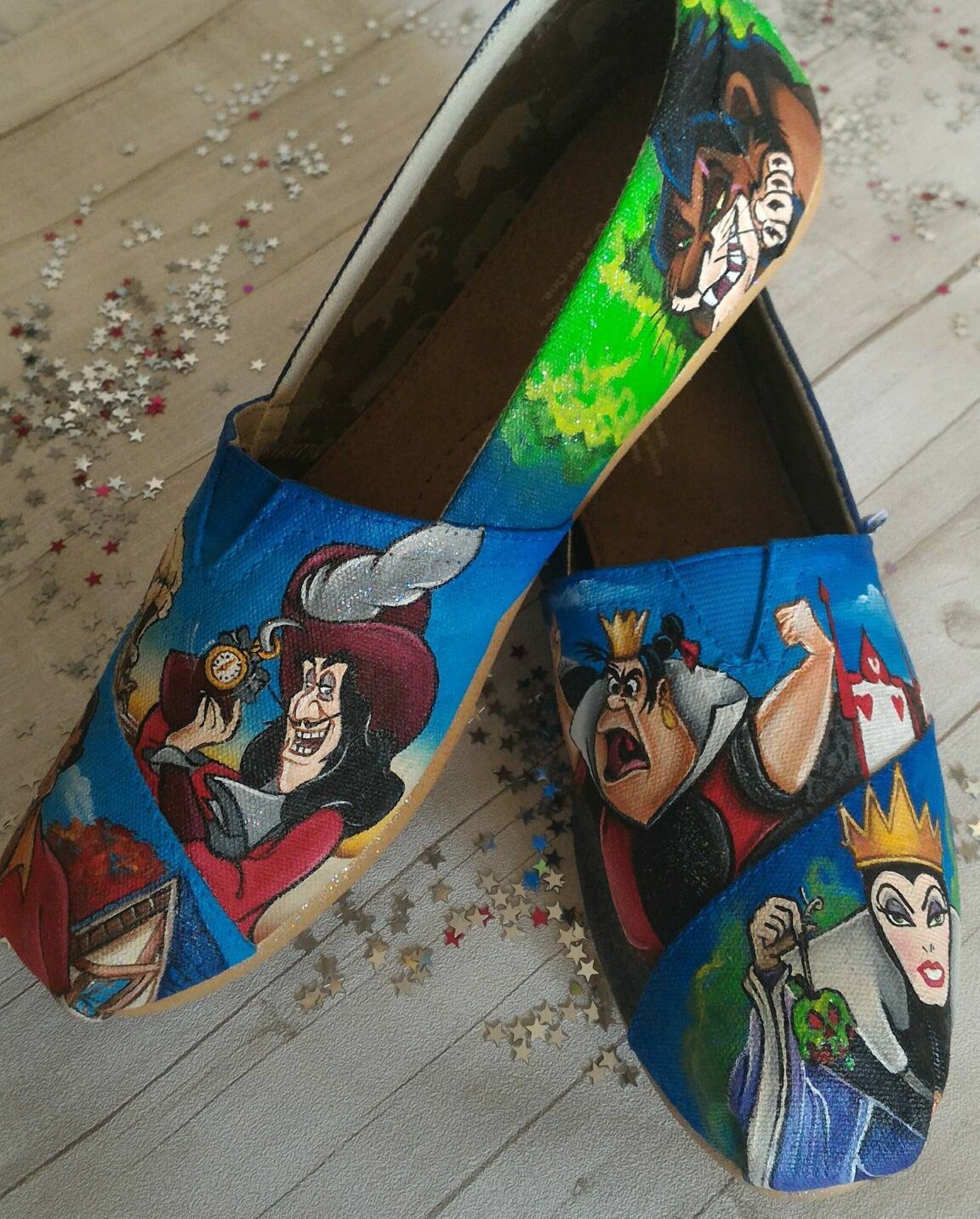 Disney Shoesdisney Princessesdisney Villains Custom Shoes | Etsy
