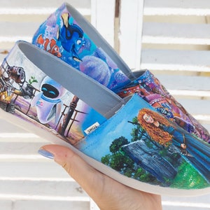 Disney Shoes,disney Princesses,disney Villains, Custom Shoes, Custom ...