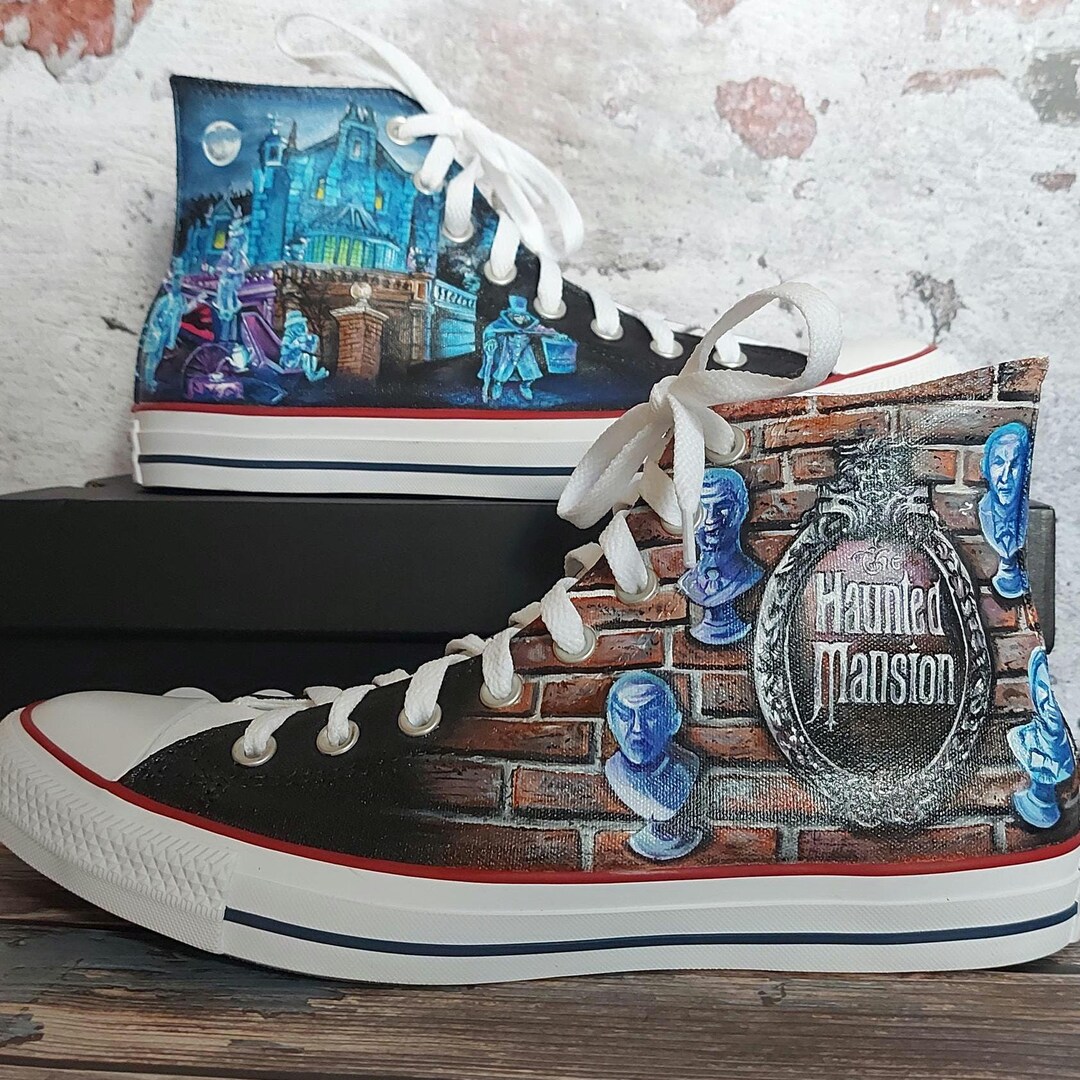 The Haunted Mansion Shoes,disney Bride,disney Wedding, Custom Converse ...
