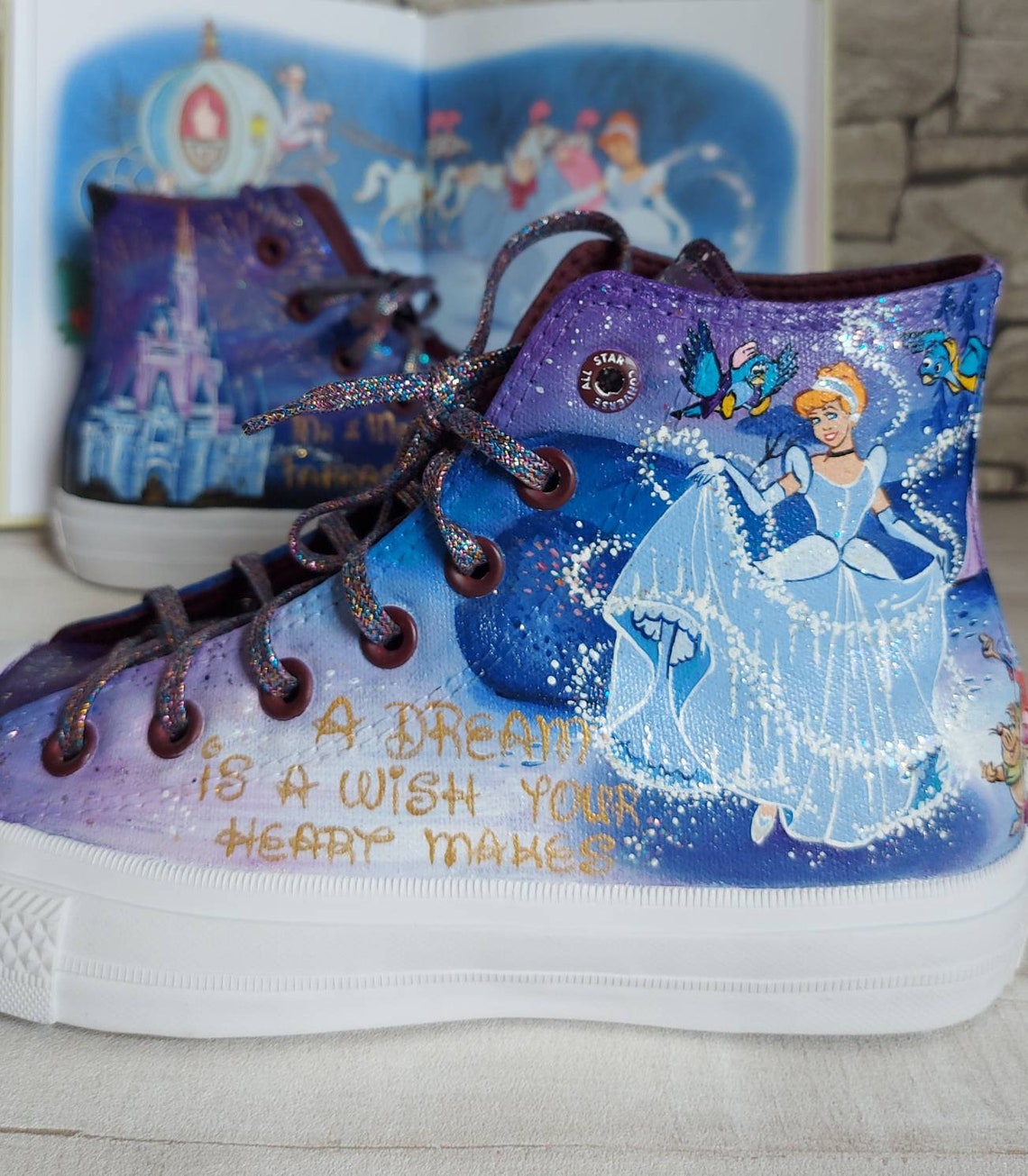 Cinderella shoesDisney brideDisney wedding custom | Etsy