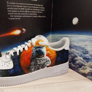 Galaxy Shoes,space Themed Shoes,galaxy Themed,astronaut Themed,hand ...