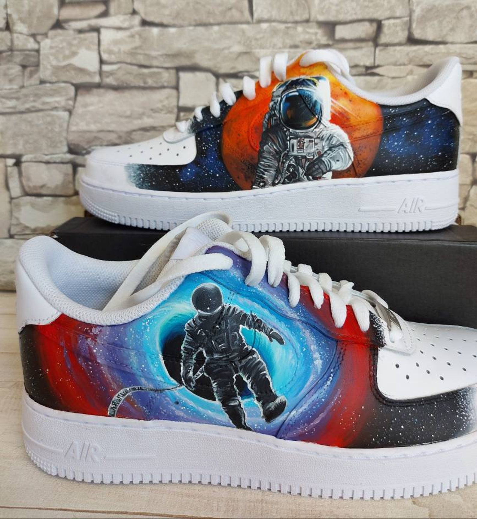 Galaxy Shoes,space Themed Shoes,galaxy Themed,astronaut Themed,hand ...