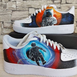 Galaxy Shoes,space Themed Shoes,galaxy Themed,astronaut Themed,hand ...