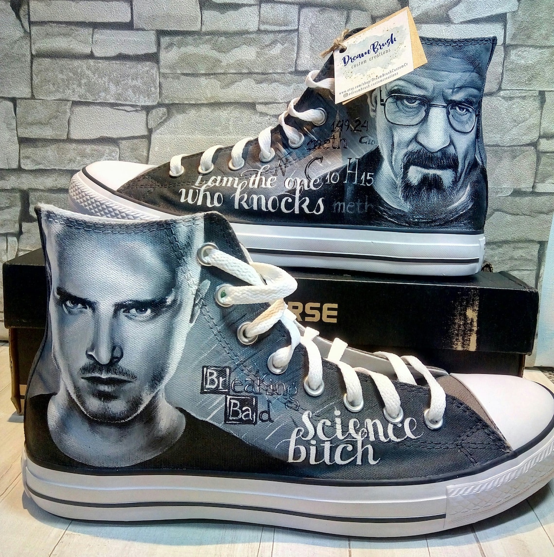 Breaking Bad Custom Hand Painted Converse Shoeshand Painted - Etsy