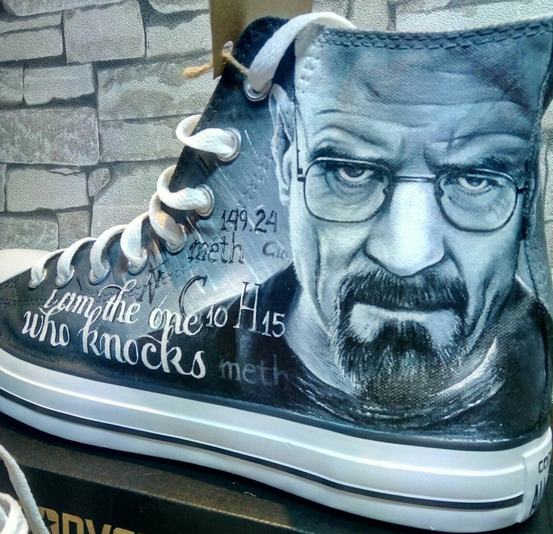 Breaking Bad Custom Hand Painted Converse Shoeshand Painted - Etsy