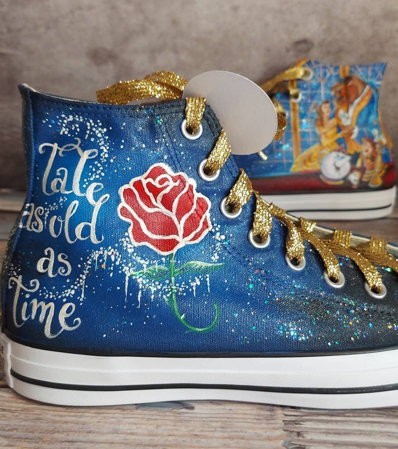 Disney Shoes ,beauty and the Beast Shoes ,beauty and the Beast ,hand ...