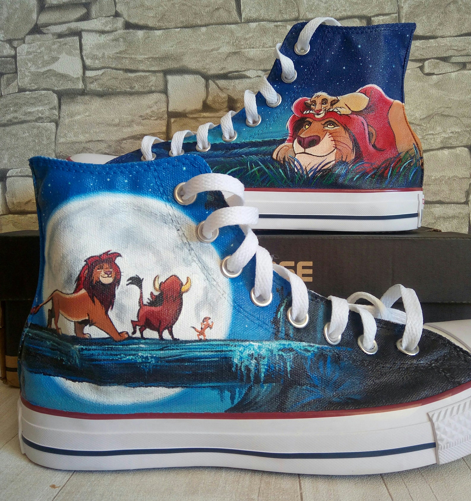 The Lion King Lion Kinghand Painted Shoes Custom Shoes - Etsy UK