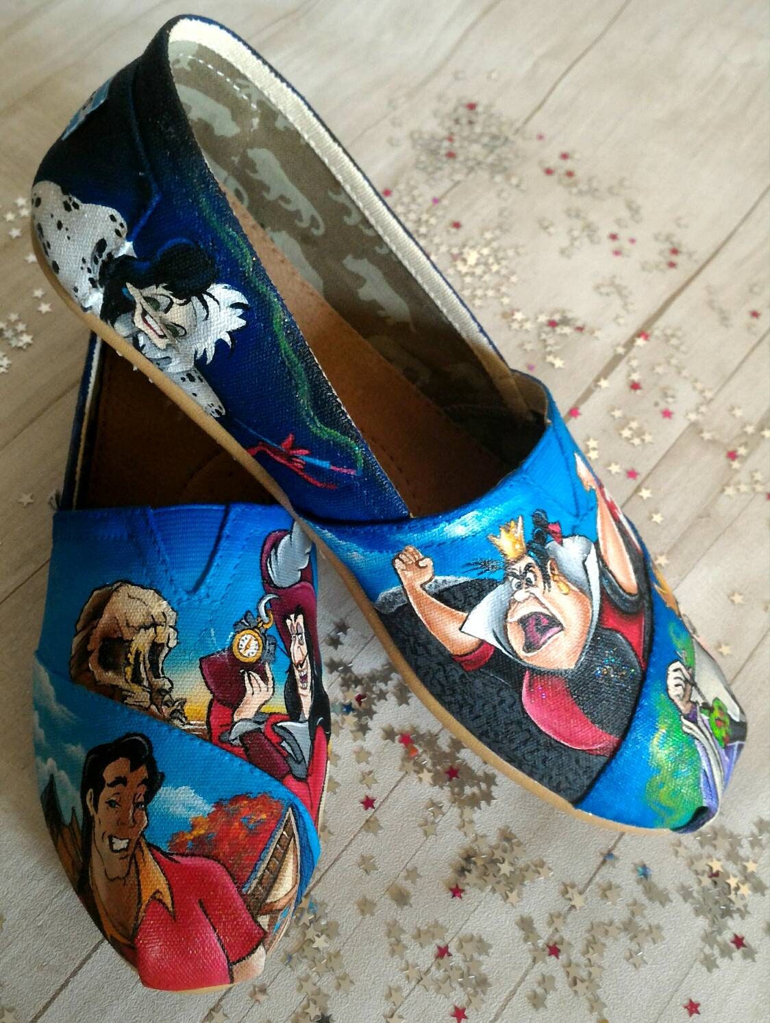 Disney Shoesdisney Princessesdisney Villains Custom Shoes | Etsy