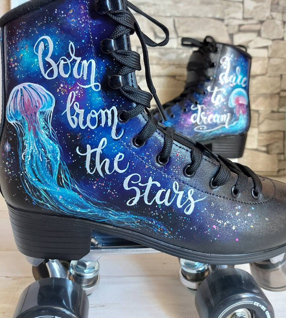 Hand-painted Galaxy Quad Skates: Custom Abstract Roller Skates - Etsy