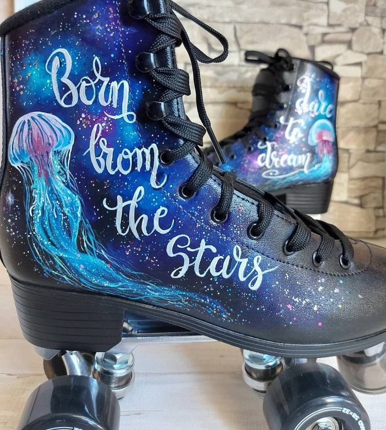 Hand-painted Galaxy Quad Skates: Custom Abstract Roller Skates - Etsy